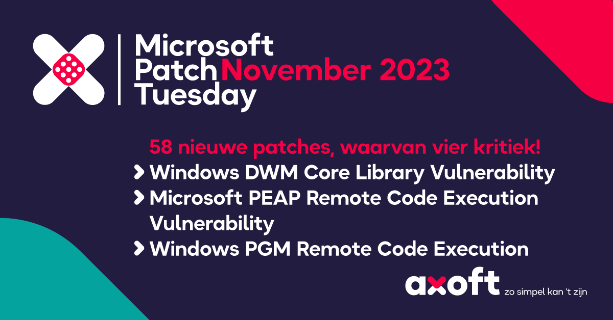 Patch Tuesday: de Microsoft-updates van november 2023 - Axoft